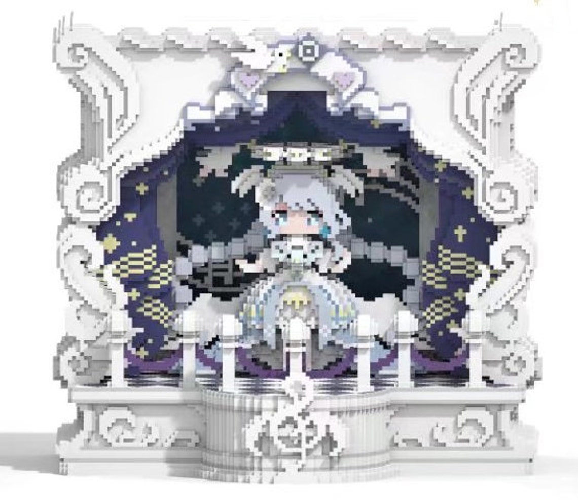 3D Perler Bead Pattern Winter Sonata Opera Singer and Stage - Etsy