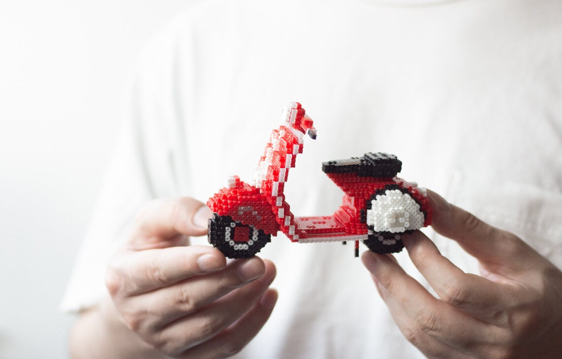 Instant Download 3D Perler Bead Pattern Vespa Scooter - Etsy