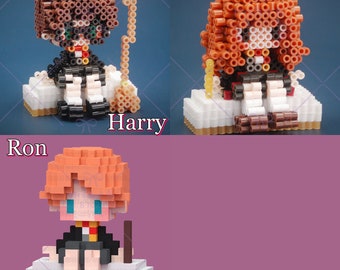 3D Perler Bead Digital Pattern Boy Wizard School Harry Book - Etsy