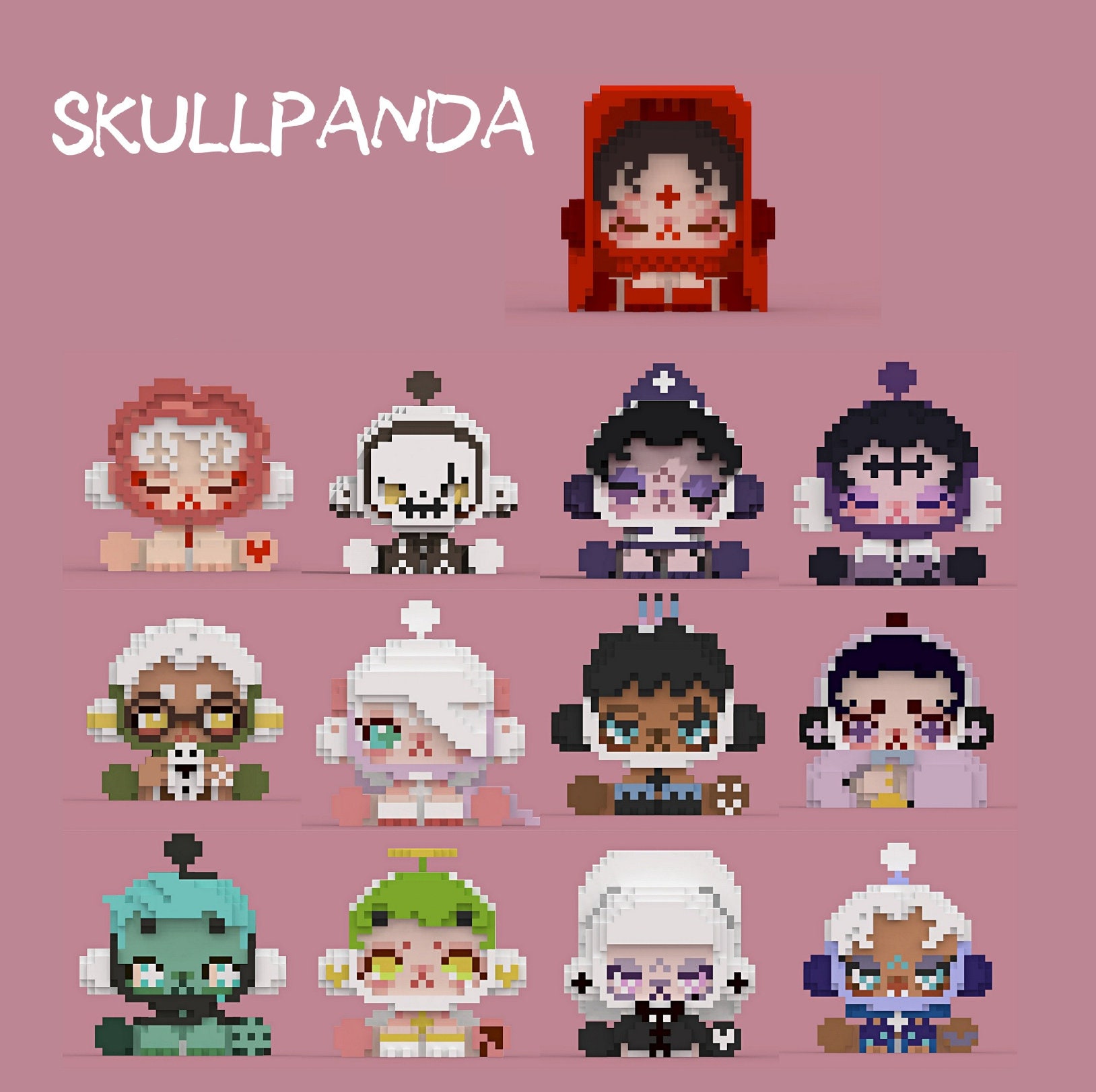 Tutorials Set of 13 3D Perler Bead Pattern Tutorial SkullPanda Jewelry ...