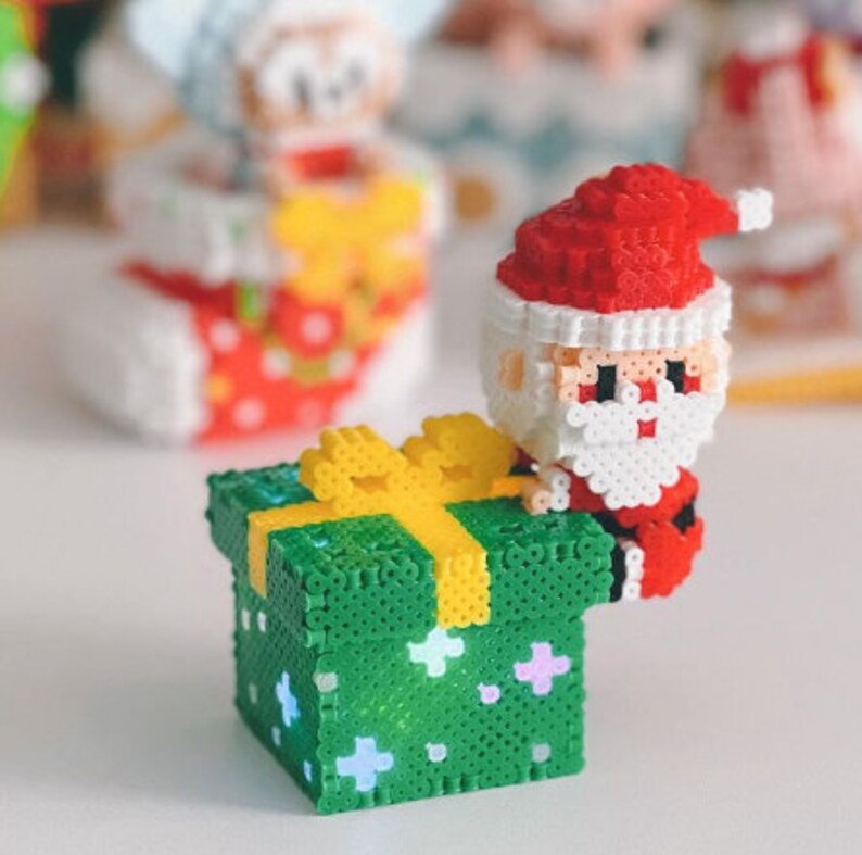 Instant Download Set of 3 3D Perler Bead Pattern Christmas | Etsy