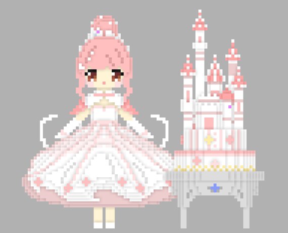 Instant Download 3D Perler Bead Pattern Pretty in Pink - Etsy