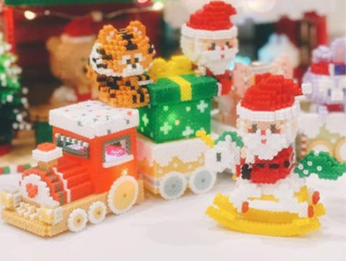 Instant Download Set of 3 3D Perler Bead Pattern Christmas | Etsy