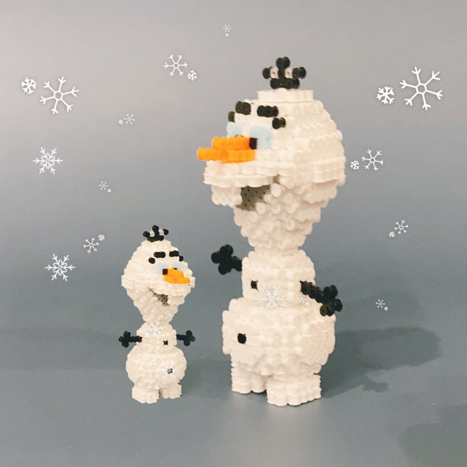 Instant Download 3D Perler Beads Digital Pattern Frozen Olaf - Etsy