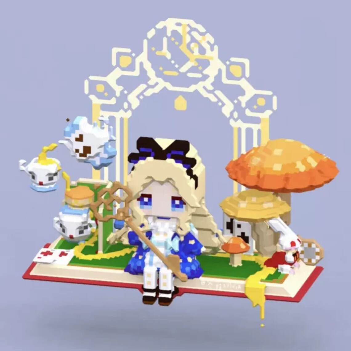 3D Perler Bead Pattern Tutorial Alice in Wonderland in Open - Etsy