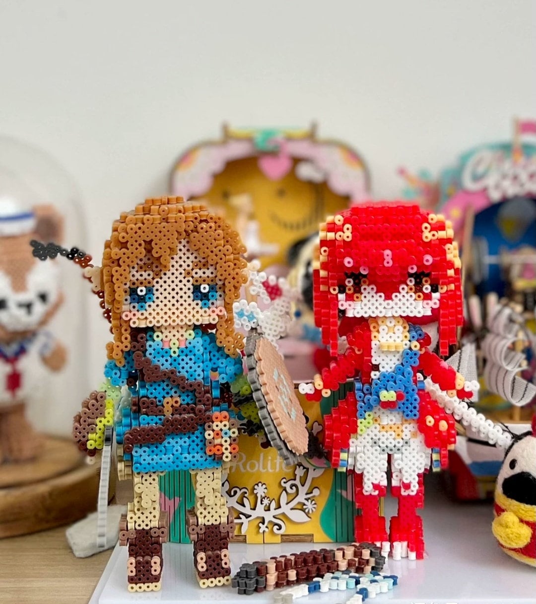 Instant Download! Set of 2 3D Perler Bead Pattern Zelda Link & Mipha - Etsy