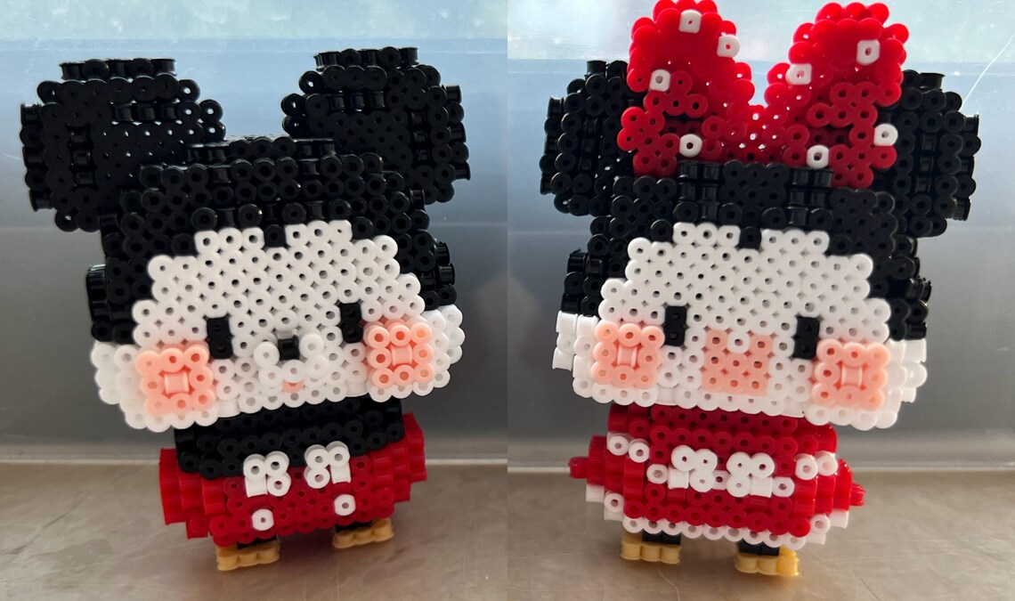 3D Perler Bead Digital Pattern Kawaii Bunny Cosplay Mickey - Etsy