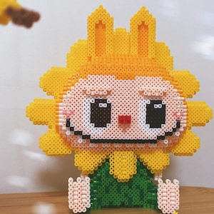 Instant Download! 3D Perler Bead Pattern Labubu Sunflower! - Etsy