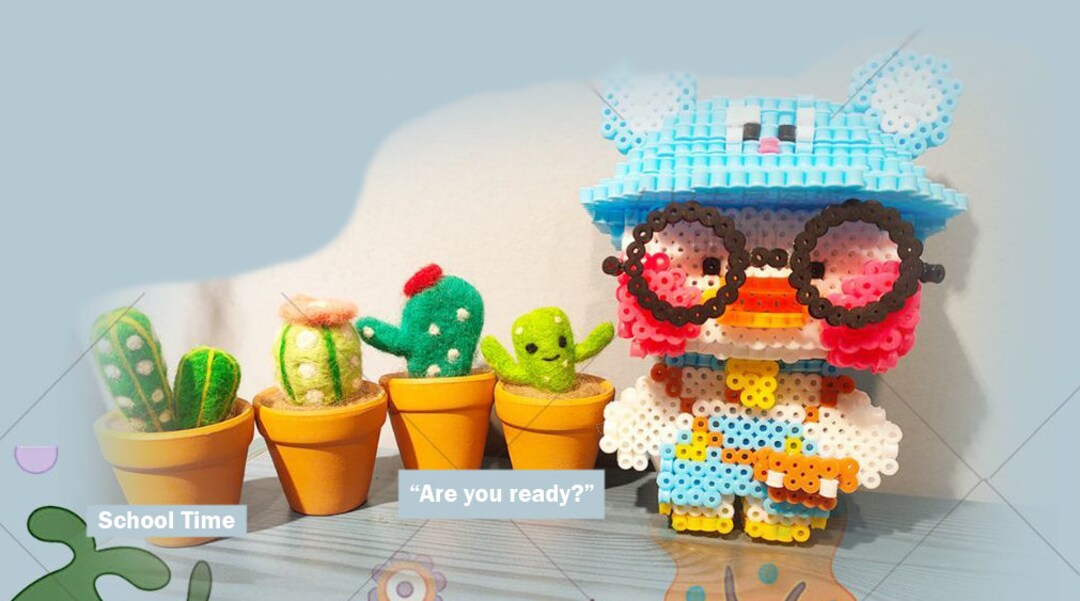 Instant Download! 3D Perler Bead Tutorial Pattern Duck School Time - Etsy