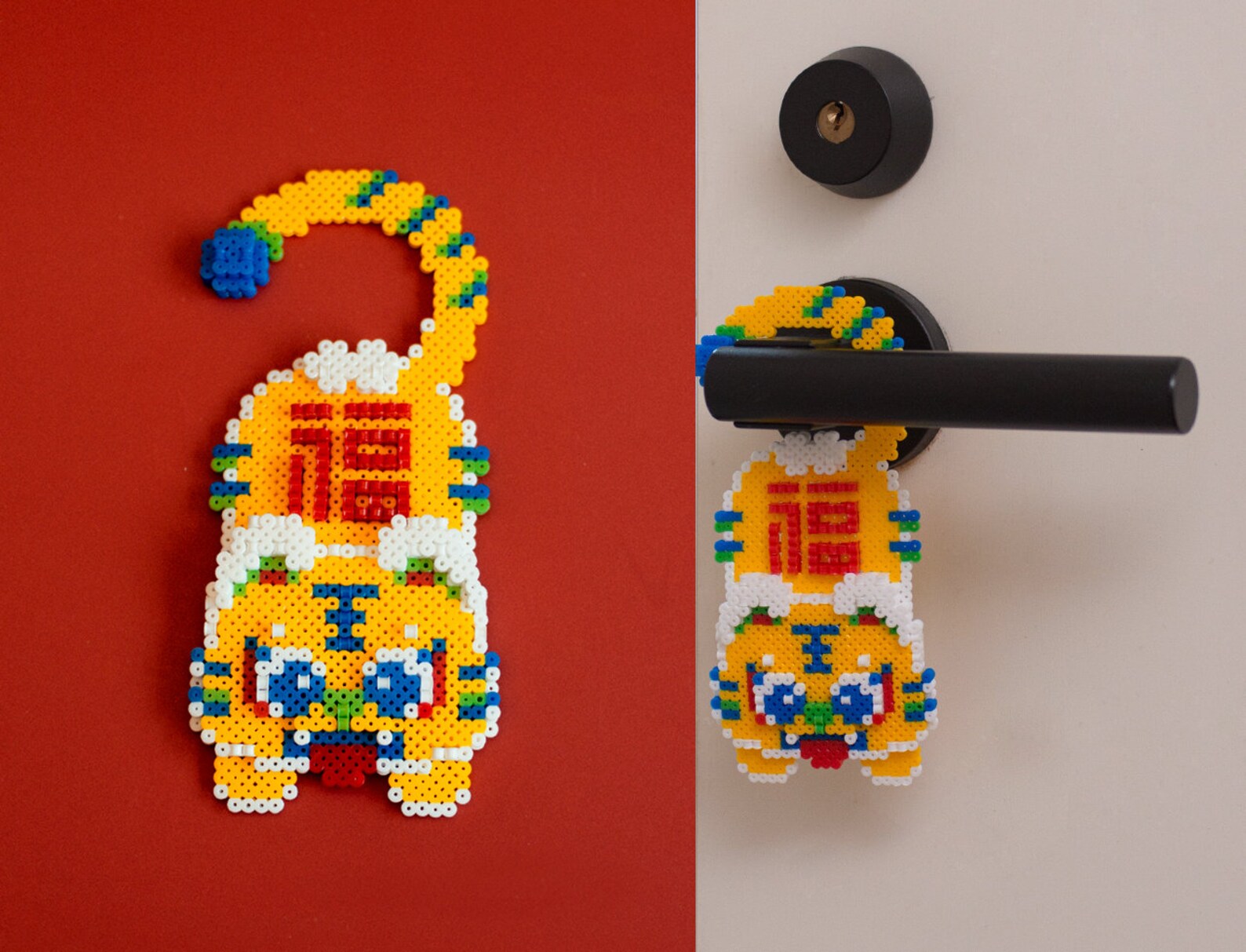 Set of 7 3D Perler Bead Pattern Chinese Lunar New Year Tiger | Etsy