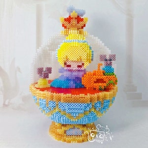 3D Perler Beads Pattern Tutorial Princess Crystal Ball - Etsy
