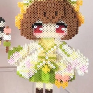 Instant Download! 3D Perler Bead Pattern Kawaii Girl With Dango Candy ...