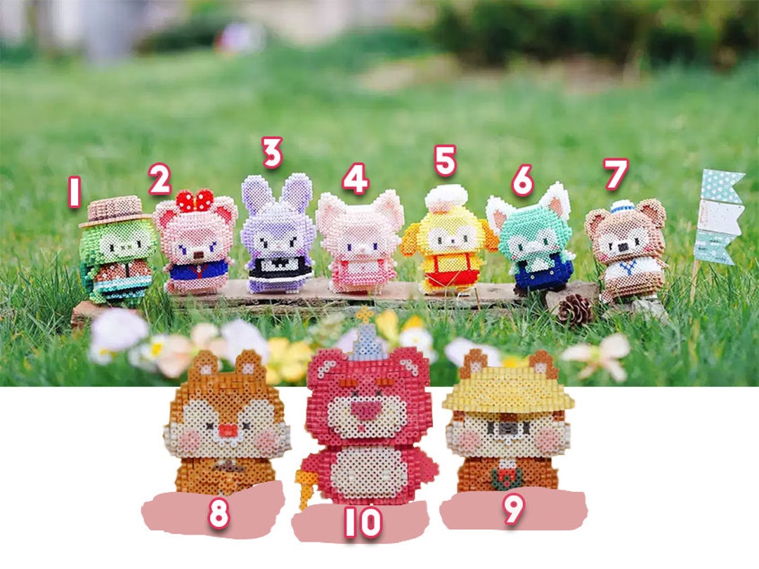 3D Perler Bead Digital Pattern Kawaii Mini Chubby Duffy & Friends ...