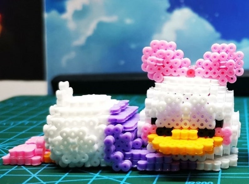 Instant Download 3D Perler Bead Pattern Daisy Duck Sleeping | Etsy