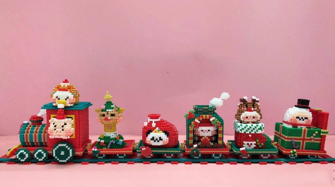 3D Perler Bead Pattern Christmas Train Package - Etsy