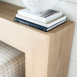 Oversized Front Entry Table - White Oak - Custom Built - Sofa/console ...