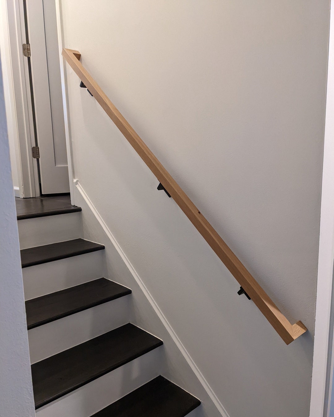 Custom White Oak Staircase Handrail 1 3/4 W X 1 3/4 H Custom Lengths ...
