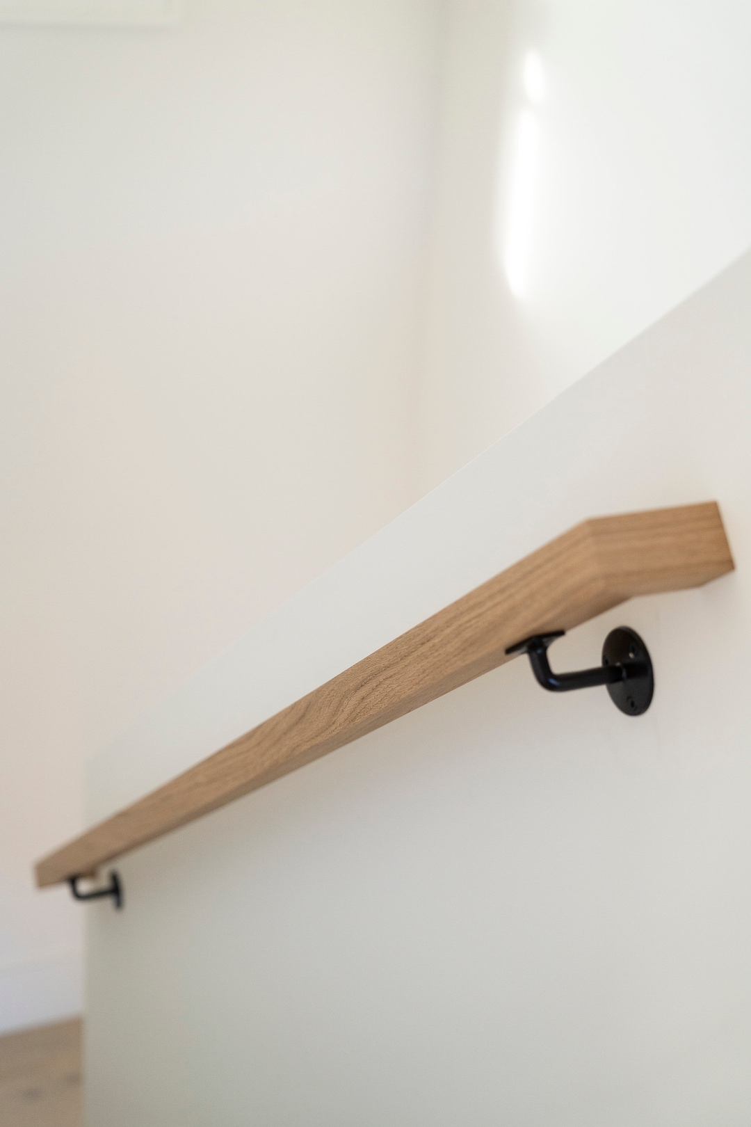 White Oak Stair Handrail: Custom Lengths, Modern Design, Solid Wood ...