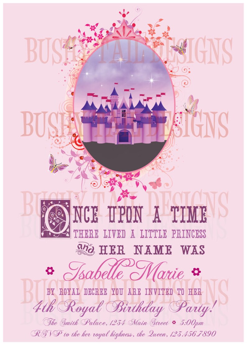 Princess Castle Birthday Party Invitations - Etsy
