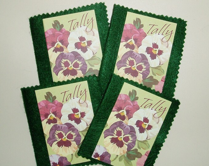 Bridge Tallies With Felt Covers (set of 4) - Etsy