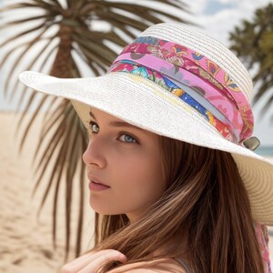 Pink, Red Hat Band, Hat Accessory, Hat Bands Boho, Boho Hat Accessory ...