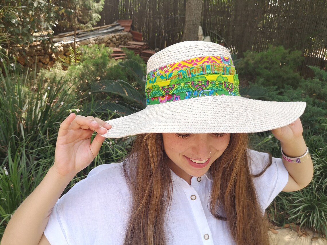 Pink, Red Hat Band, Hat Accessory, Hat Bands Boho, Boho Hat Accessory ...