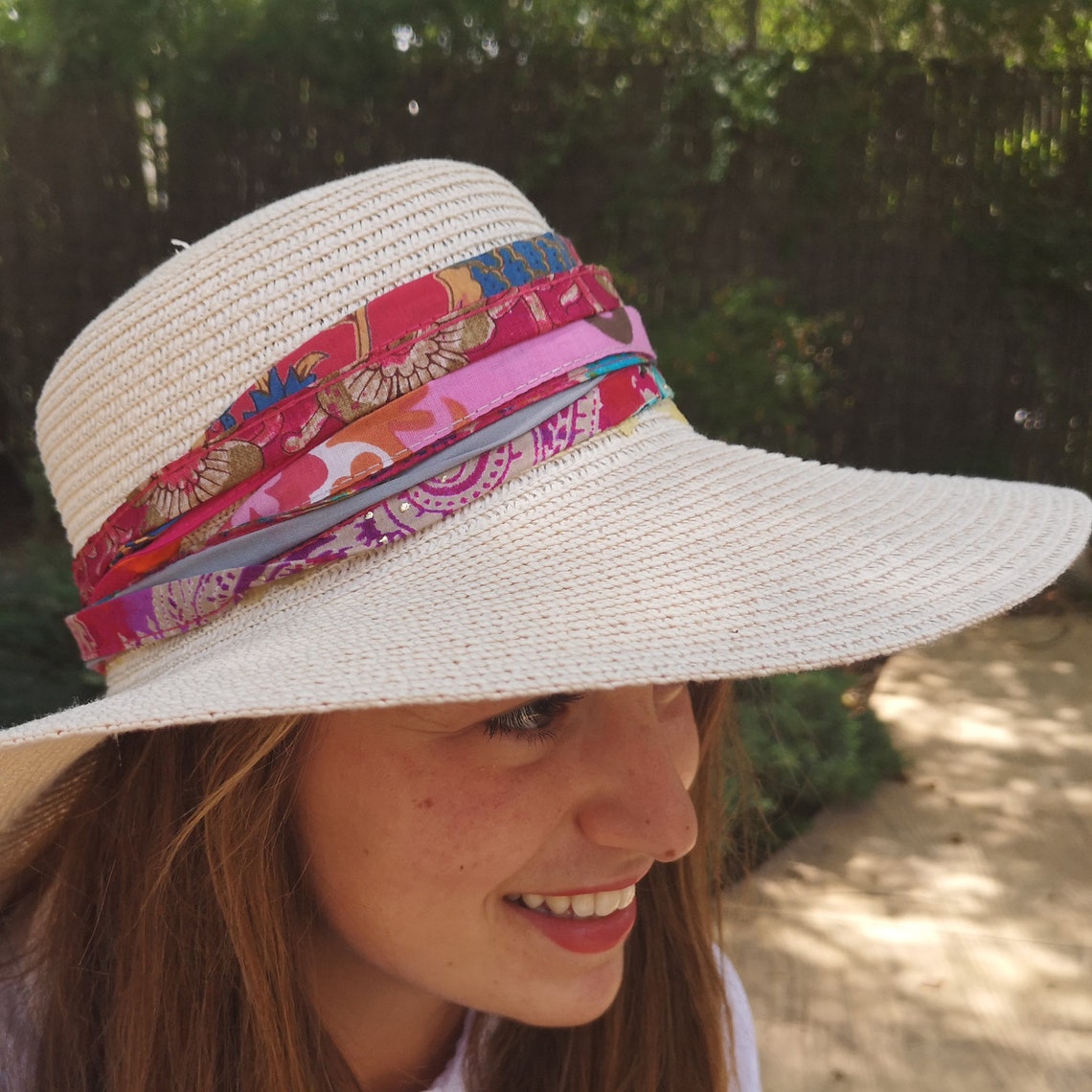 Pink Red Hat Band Hat Accessory Hat Bands Boho Boho Hat | Etsy