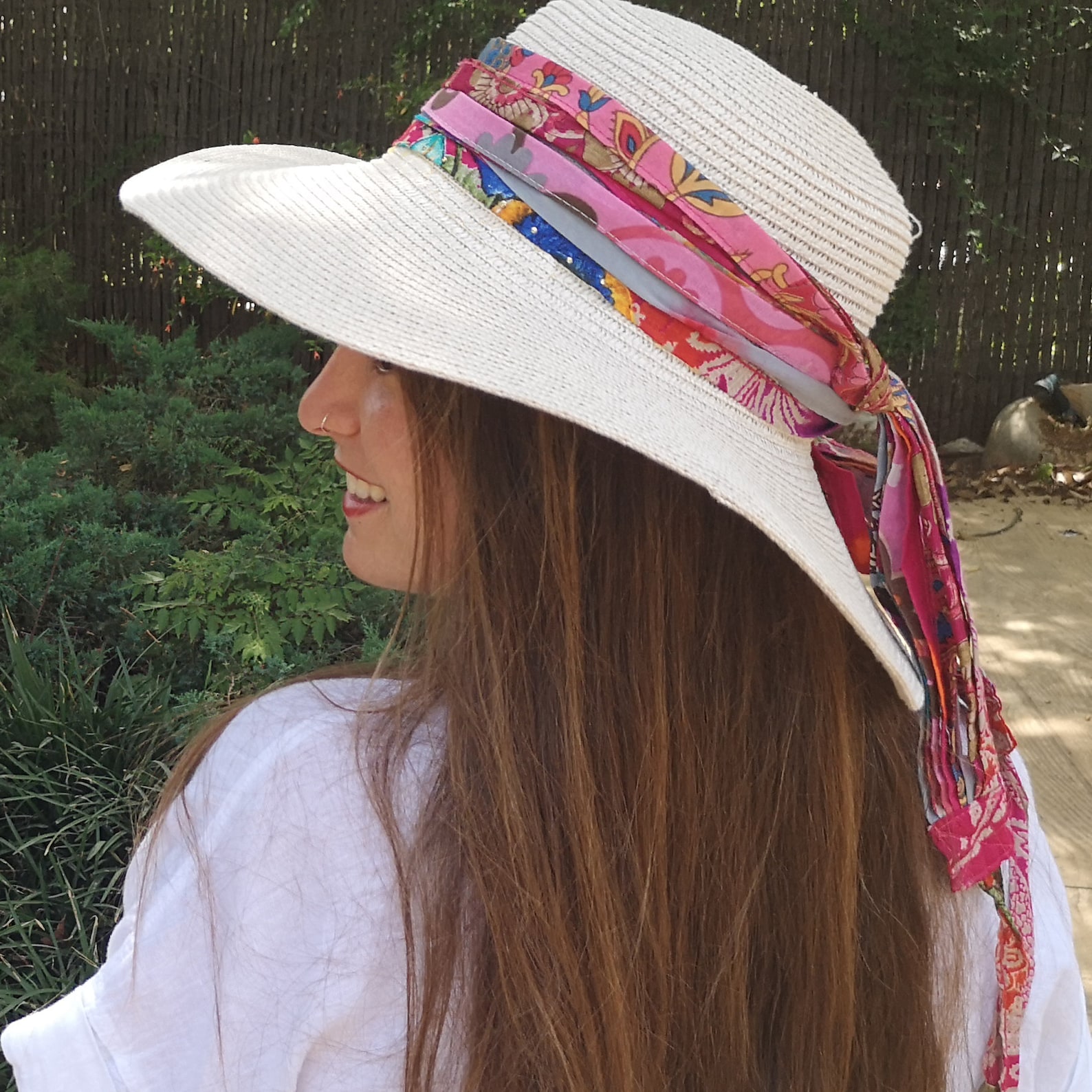 Pink Red Hat Band Hat accessory Hat Bands Boho Boho Hat | Etsy