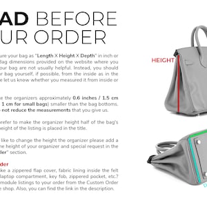 Customizable Bag Insert Organizer, Felt Bag Insert Organizer, Laptop ...