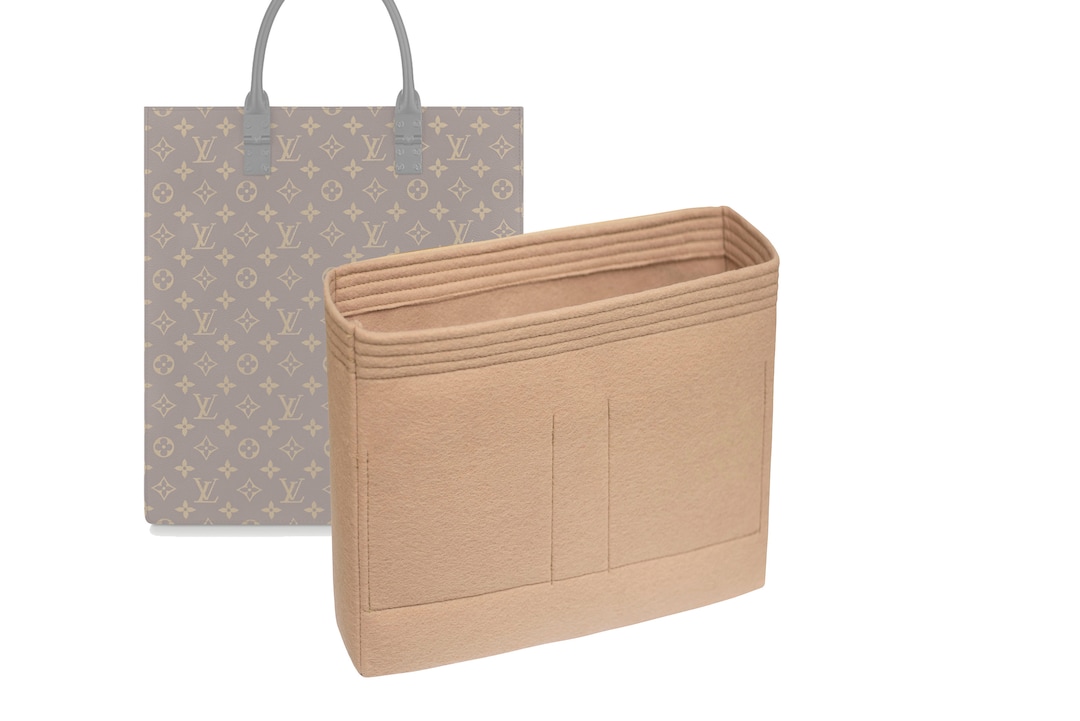 Customizable "sac Plat Bag Gm" Felt Bag Insert Organizer and Bag Liner ...