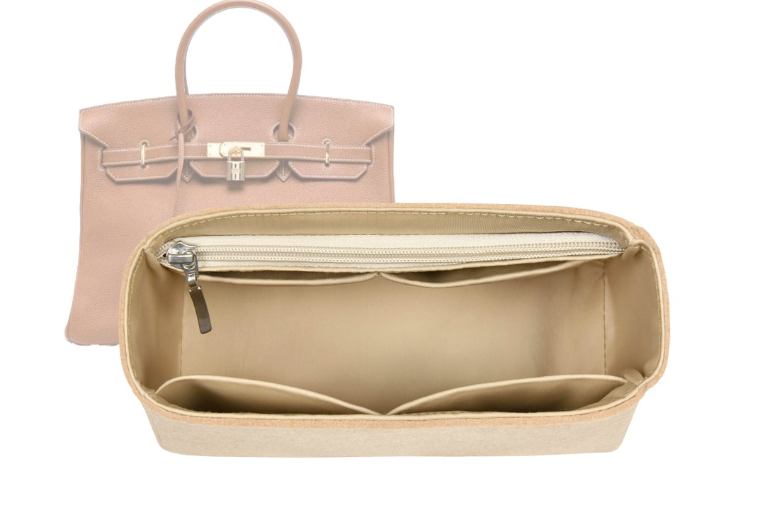 Customizable "birkin 35 Bag" Fabric Lined Felt Bag Insert Organizer and ...