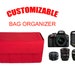 Customizable Camera Bag Insert Organizer With Flap Cover Lid - Etsy