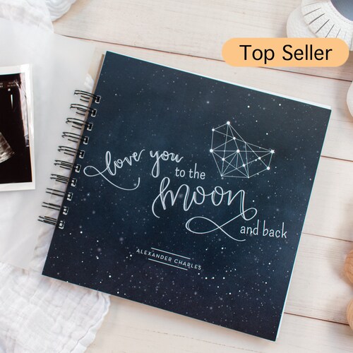 To the Moon and Back Books for Baby Card Baby Library | Etsy