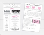Items similar to Wedding Program: 2-sided "Infographic" // Printable or ...