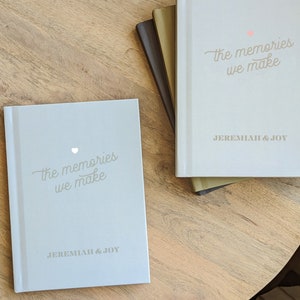 The Memories We Make Personalized Couples Journal & Scrapbook Memory ...
