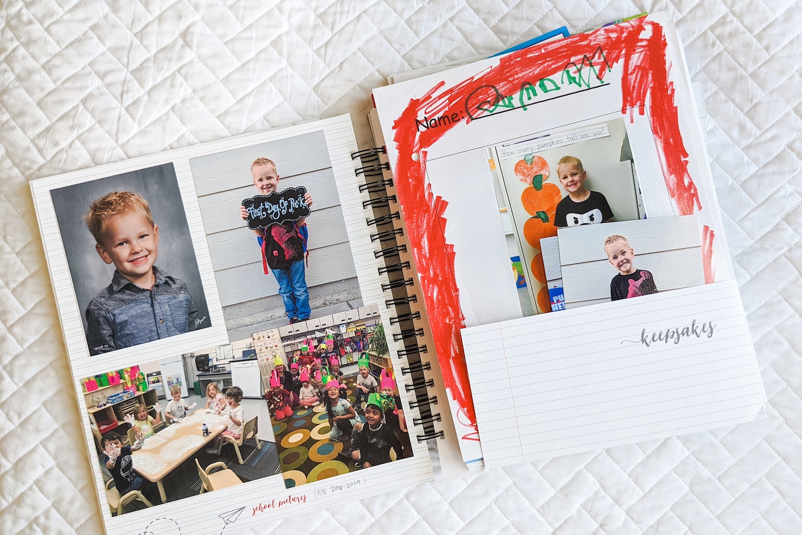 School Years Memory Book | Back to School Years Scrapbook Keepsake Book ...