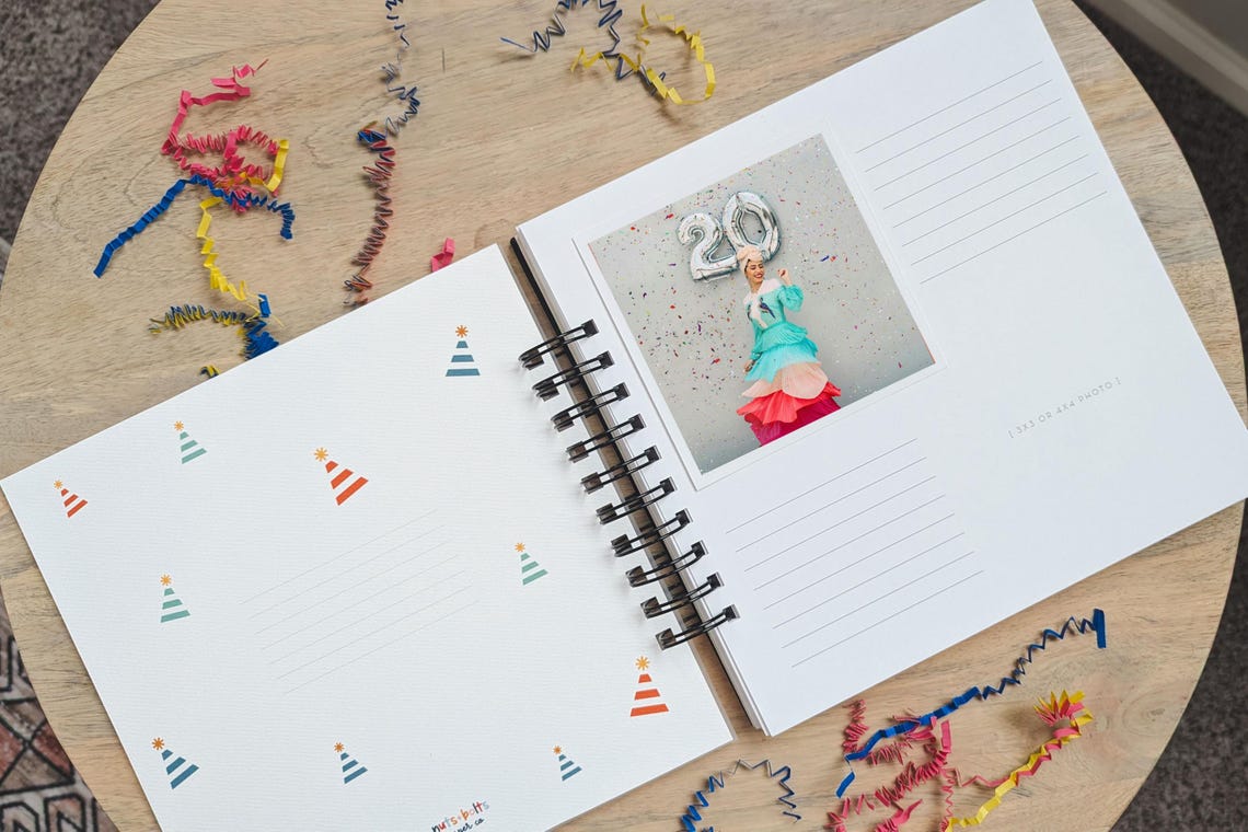 Personalized 40th Birthday Photo Album & Guest Book 4x6, 3x3, 4x4 ...