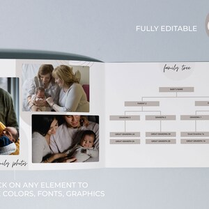 Digital Baby Book Template: Neutral Arches | Printable First Year Baby ...