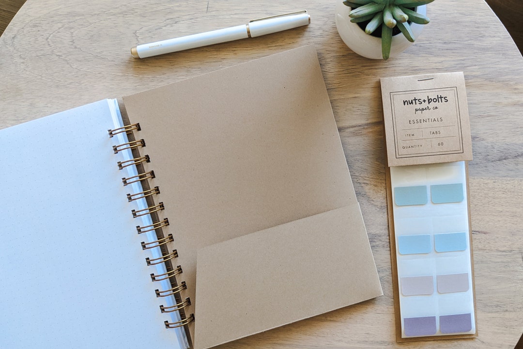 Folder Pocket for Notebook add-on 6x8 Kraft Brown Folder Pocket for Our ...