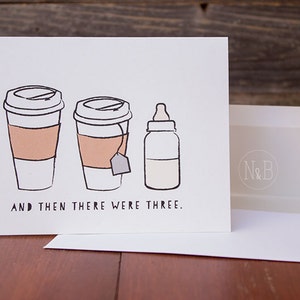 New Baby Card. Funny New Baby Card. And Then There Were Three | Etsy