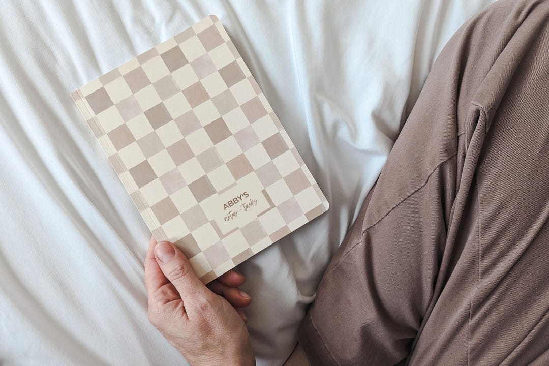 Retro Checkerboard Notebook Journal | Personalized Softcover Vintage ...