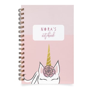 Unicorn Notebook for Kids | Personalized Unicorn Gift for Kids Boy Girl ...