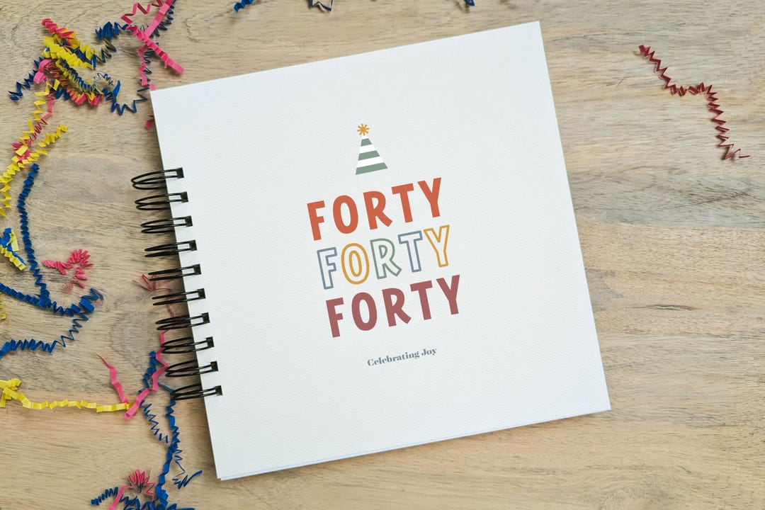 Personalized 40th Birthday Photo Album & Guest Book 4x6, 3x3, 4x4 ...