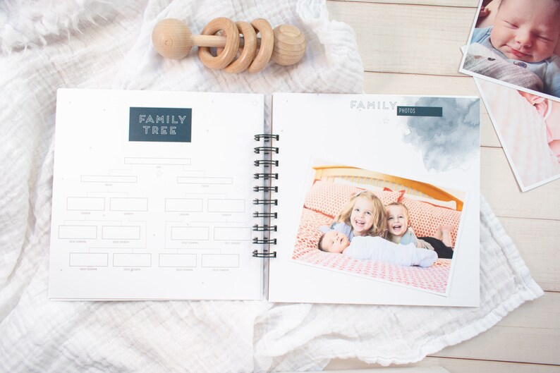 Baby Book: Celestial Moon and Stars Zodiac Constellation | Etsy