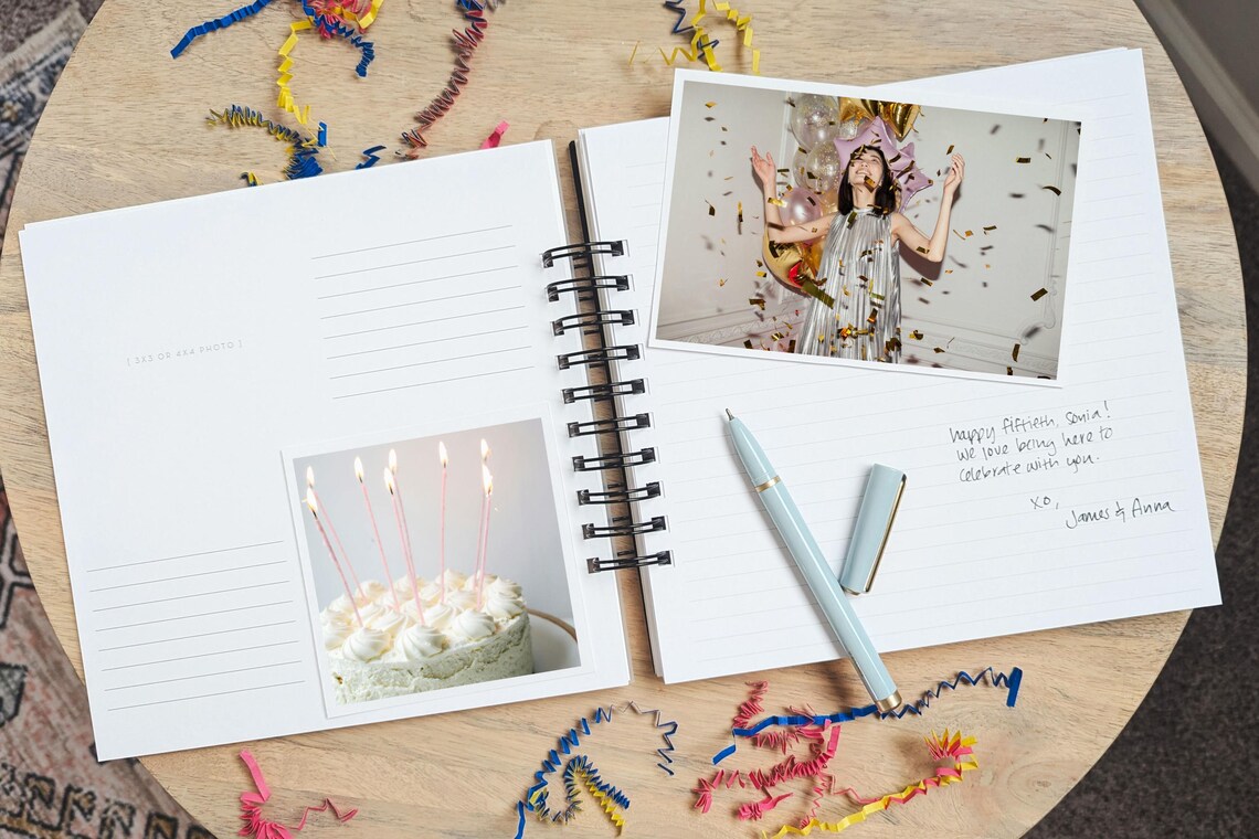 Personalized 40th Birthday Photo Album & Guest Book 4x6, 3x3, 4x4 ...