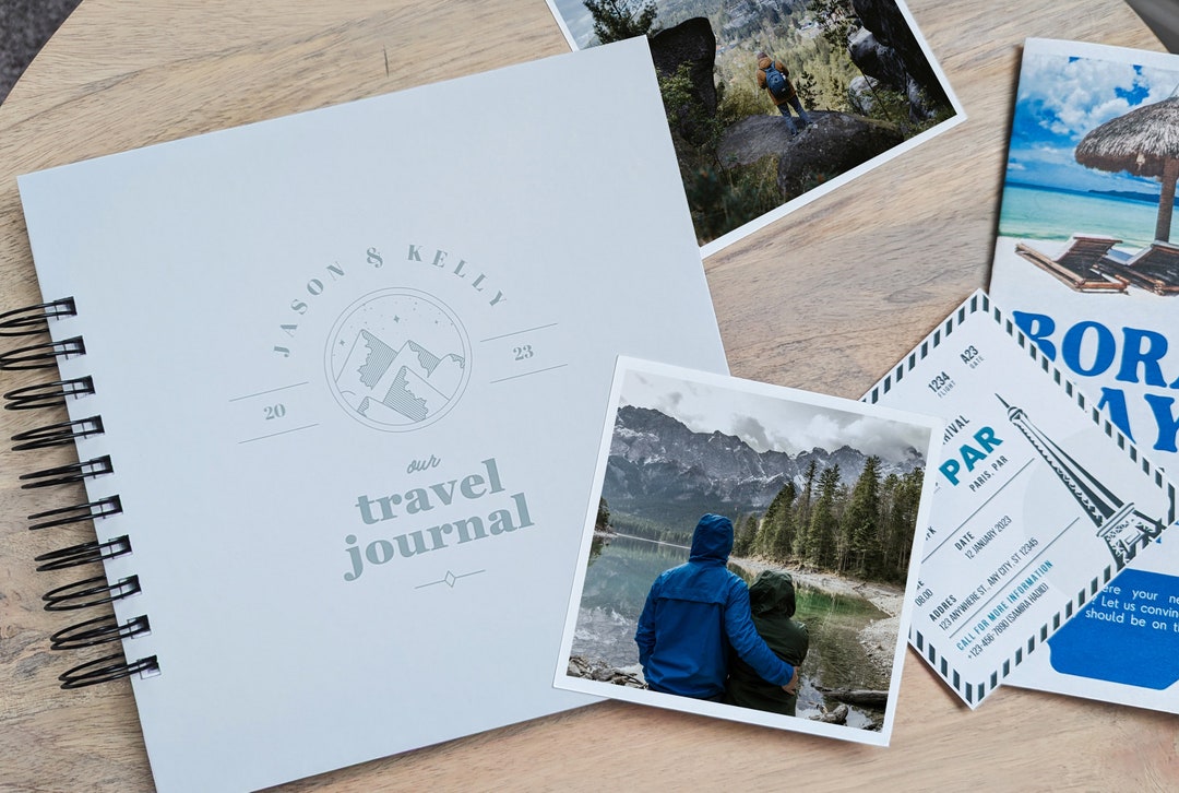 Personalized Travel Photo Album & Journal 4x6, 3x3, 4x4 Photos ...