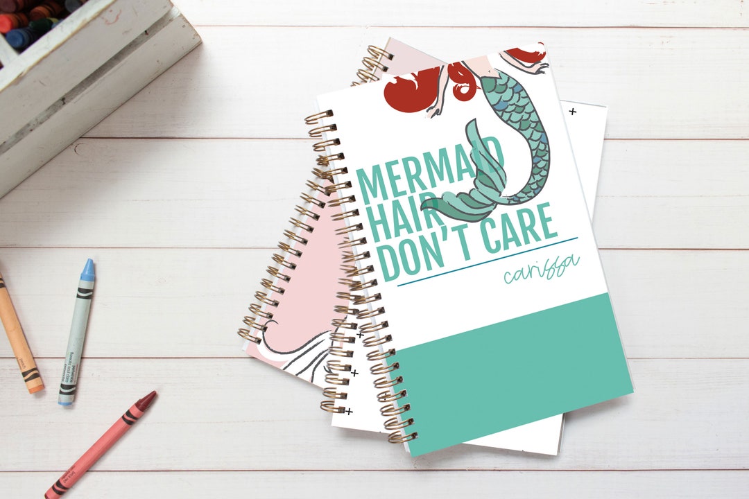 Mermaid Notebook for Kids | Personalized Mermaid Gift for Kids Boy Girl ...