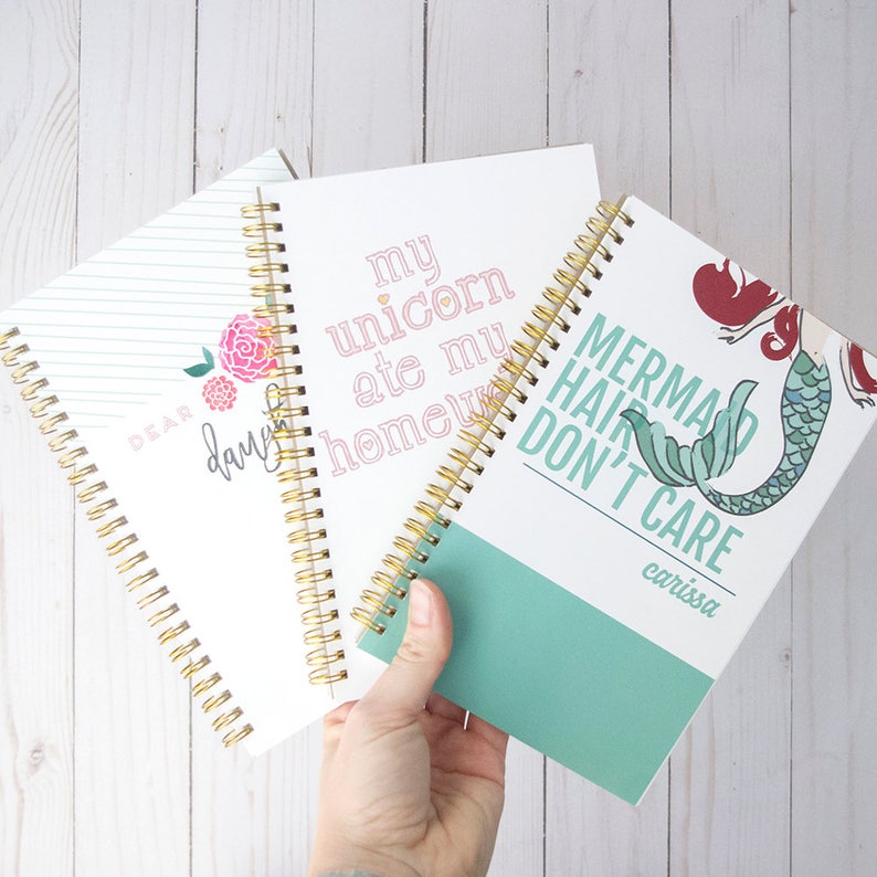 Mermaid Notebook for Kids Personalized Mermaid Gift for Kids - Etsy
