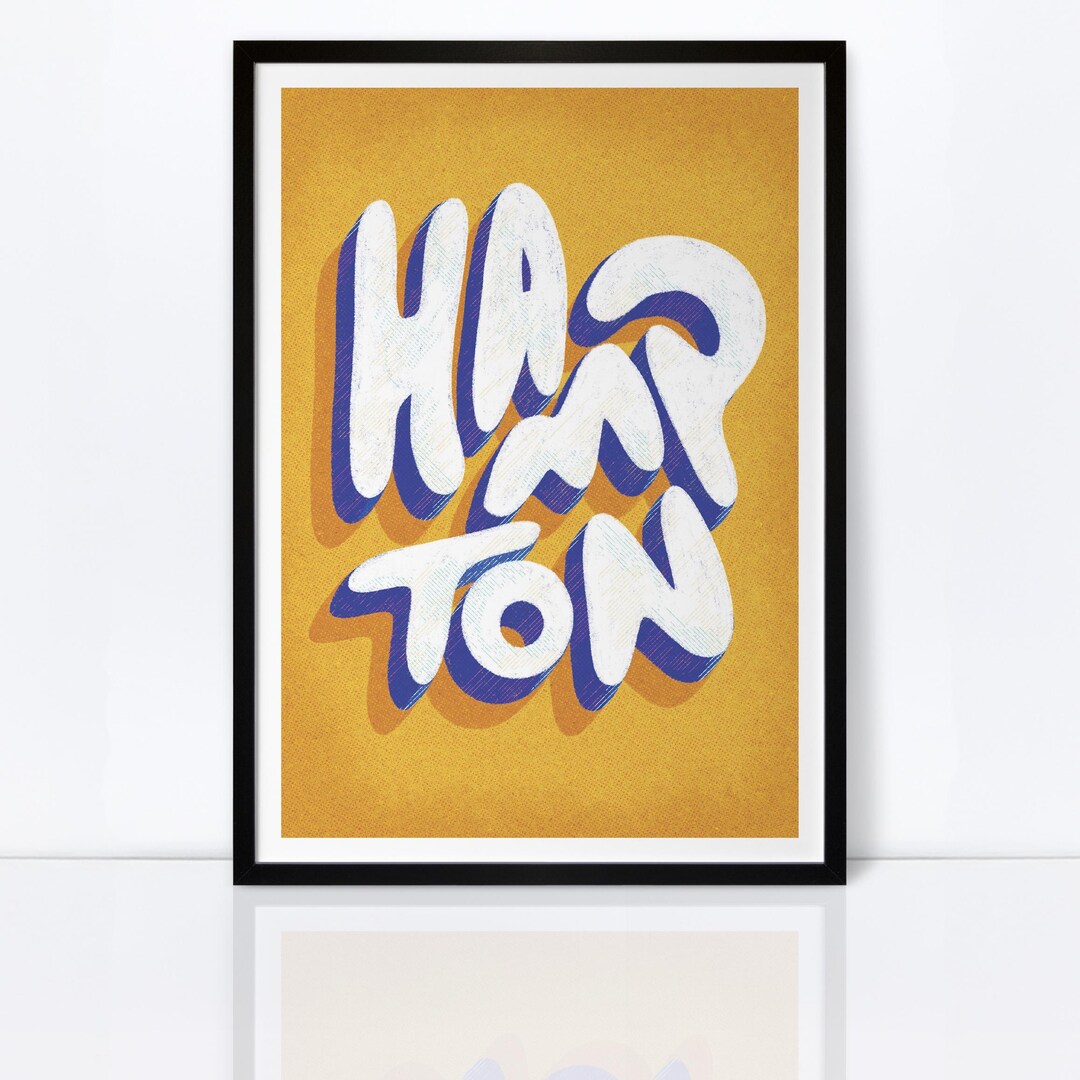 Hampton Virginia Art Print: Hampton University Colors, Typographic Wall ...