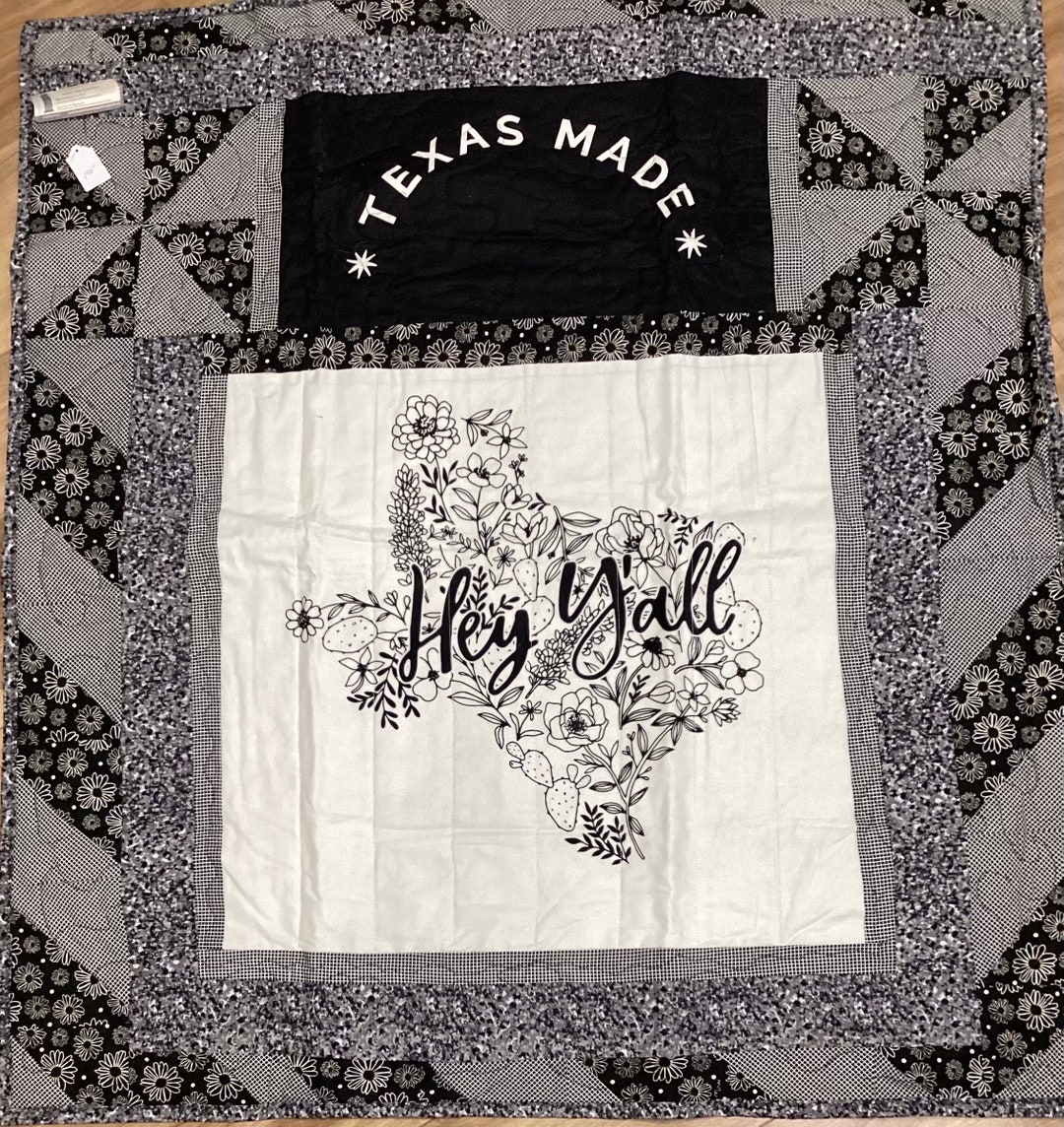 Quilted Texas State Quilt Cozy Lap Throw Perfect Gift for Texan, Wall ...